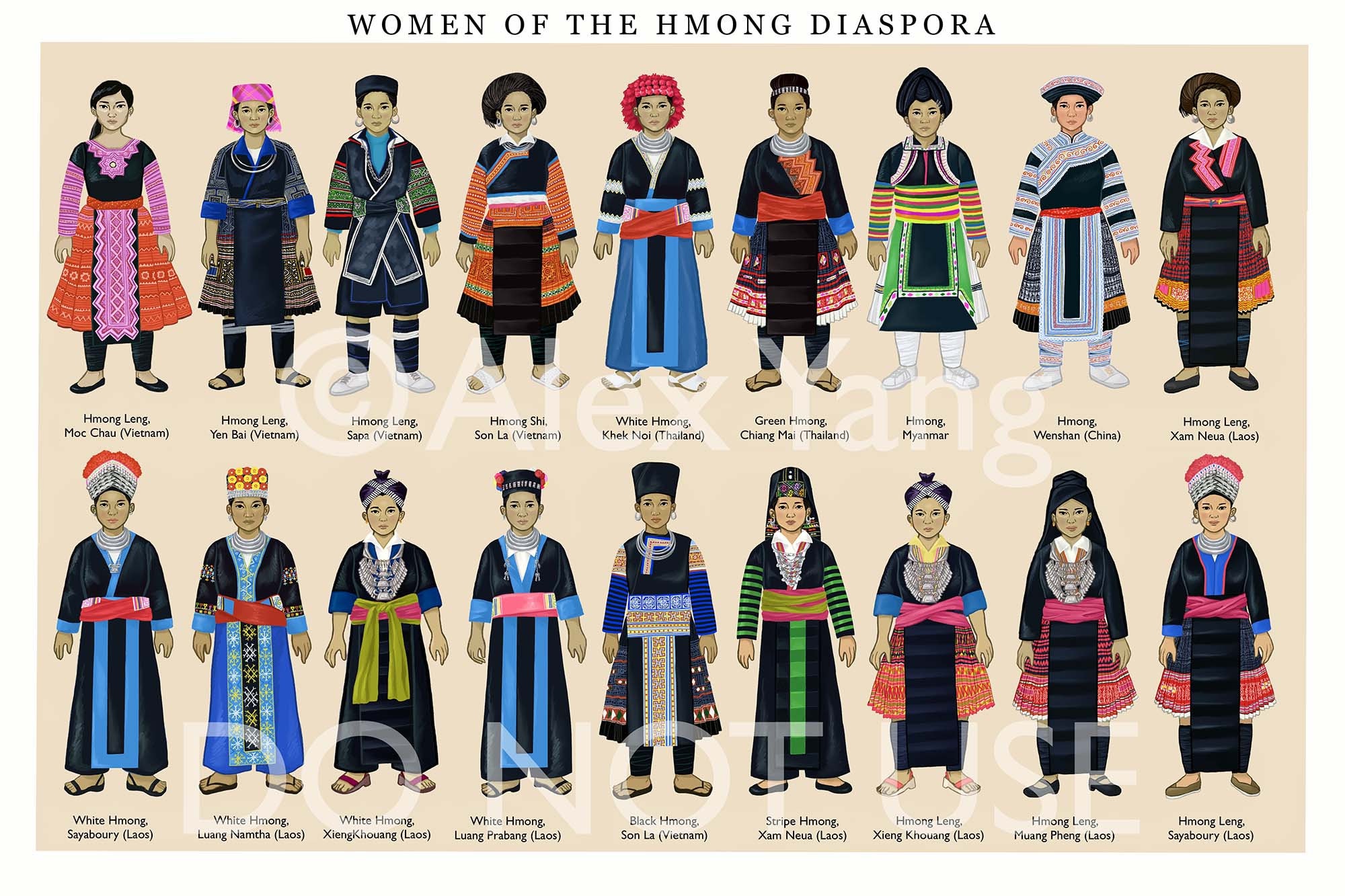 12x18 Inch Women of the Hmong Diaspora - Etsy Denmark