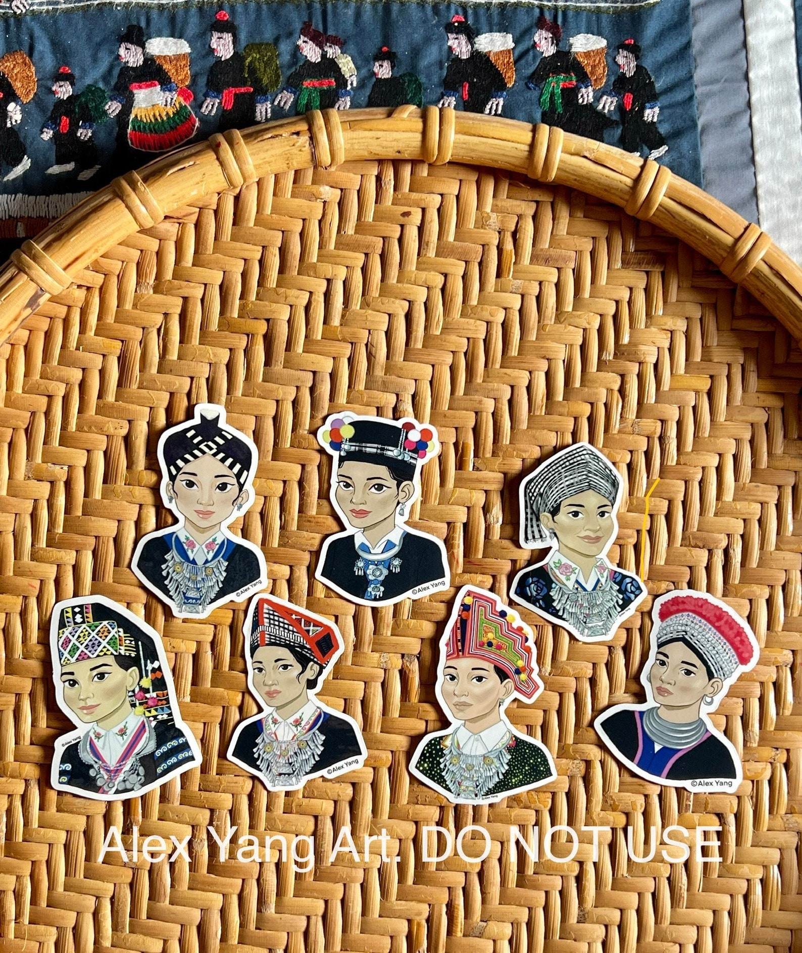 3 Inch Hmong Ladies Vinyl Sticker - Etsy