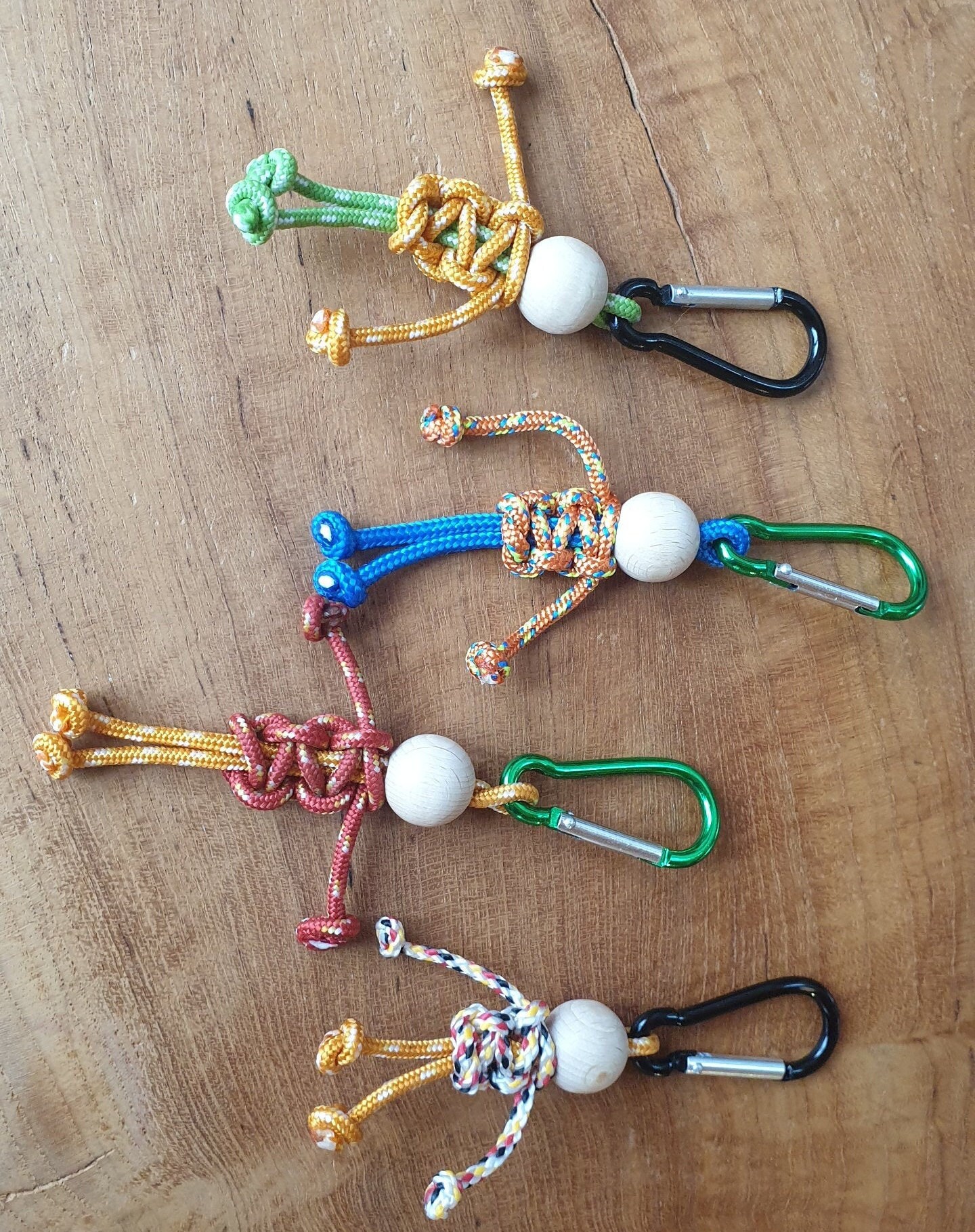 Mountain Cord Little Man Keyring With Carabiner Gift for a Boy Bag ...