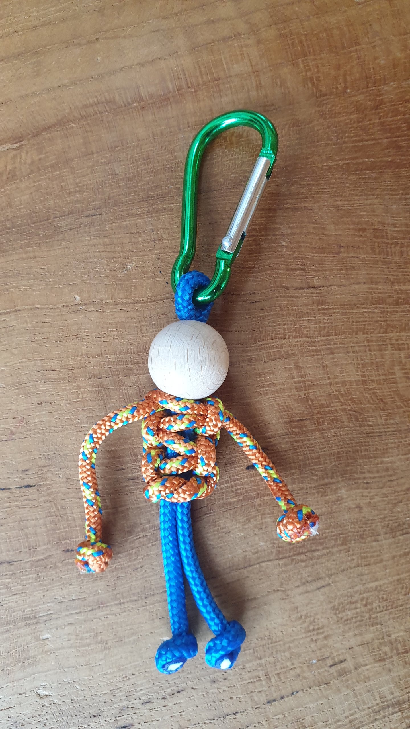 Mountain Cord Little Man Keyring With Carabiner Gift for a Boy Bag ...