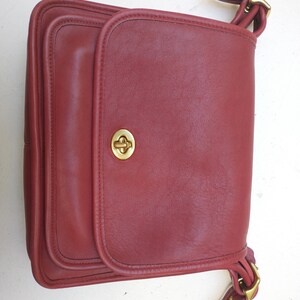 Vintage Coach Rambler Legacy Red Gold Leather Cross Body Bag #9061 - Etsy