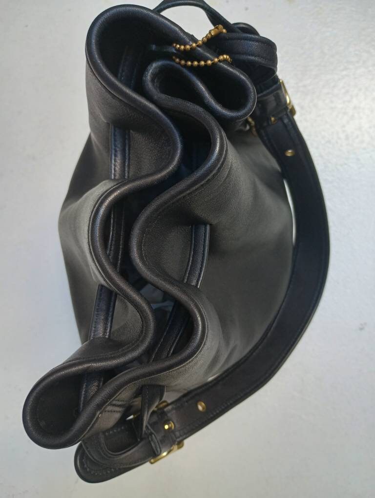 Vintage Black Coach Drawstring Bag Coach 9165 - Etsy