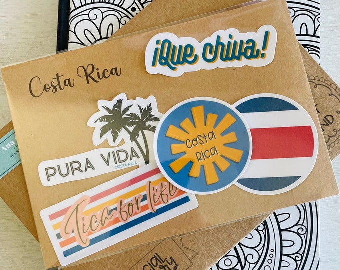 Costa Rica Sticker Pack, Costa Rican Pride, Gallo Pinto Stickers, Pura ...