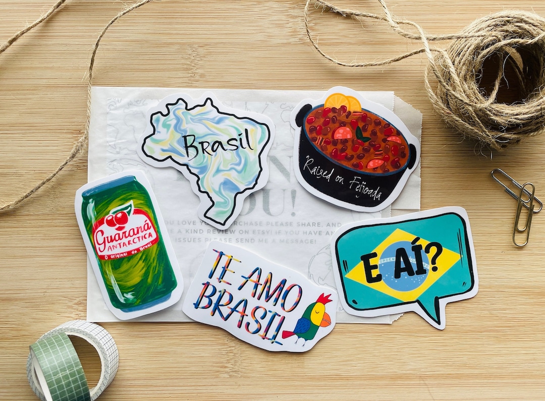 Brazil Stickers Sticker Pack of 5 Brasil Stickers Brazil Food Feijoada ...