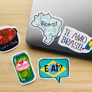 Brazil Stickers Sticker Pack of 5 Brasil Stickers Brazil Food Feijoada ...