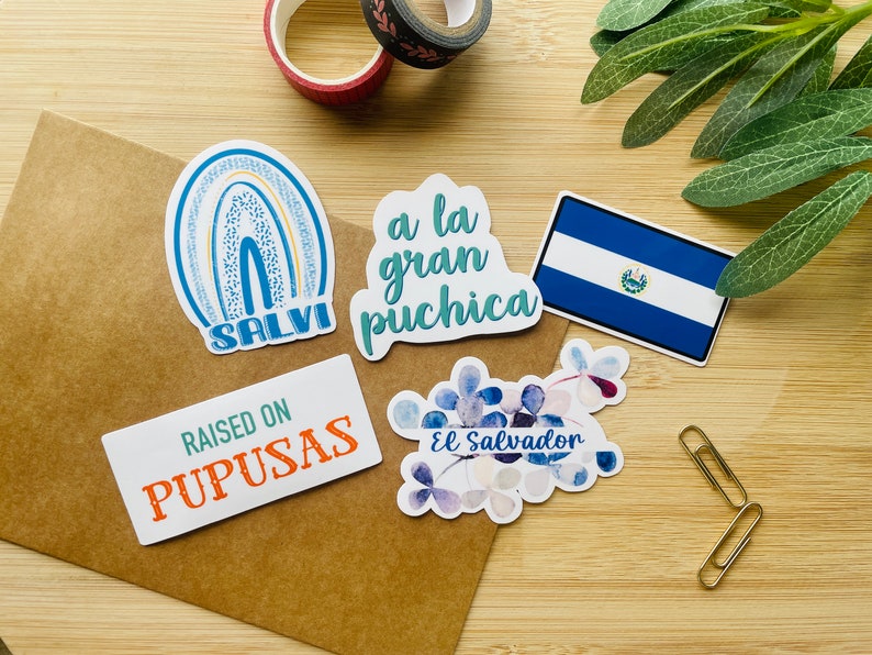El Salvador Sticker Pack El Salvador Stickers - Etsy