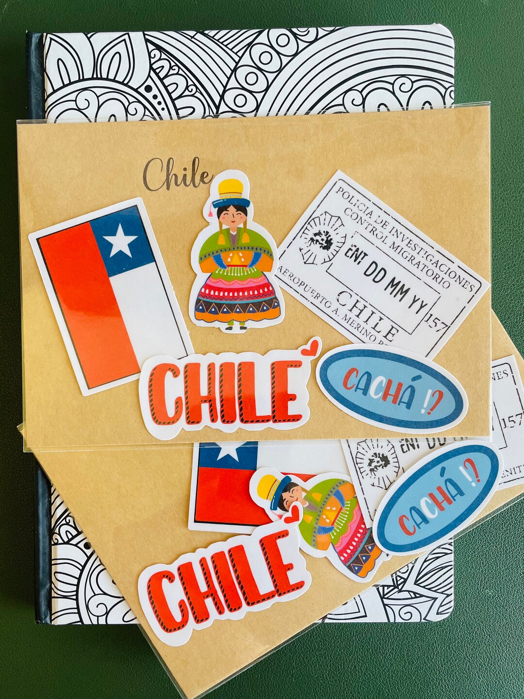 Chile Sticker Pack of 5 Cacha Chile Country - Etsy