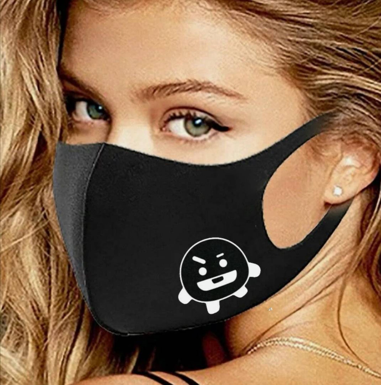 BTS Mask BT21 Shooky Face Mask Suga Mask BT21 Mask | Etsy