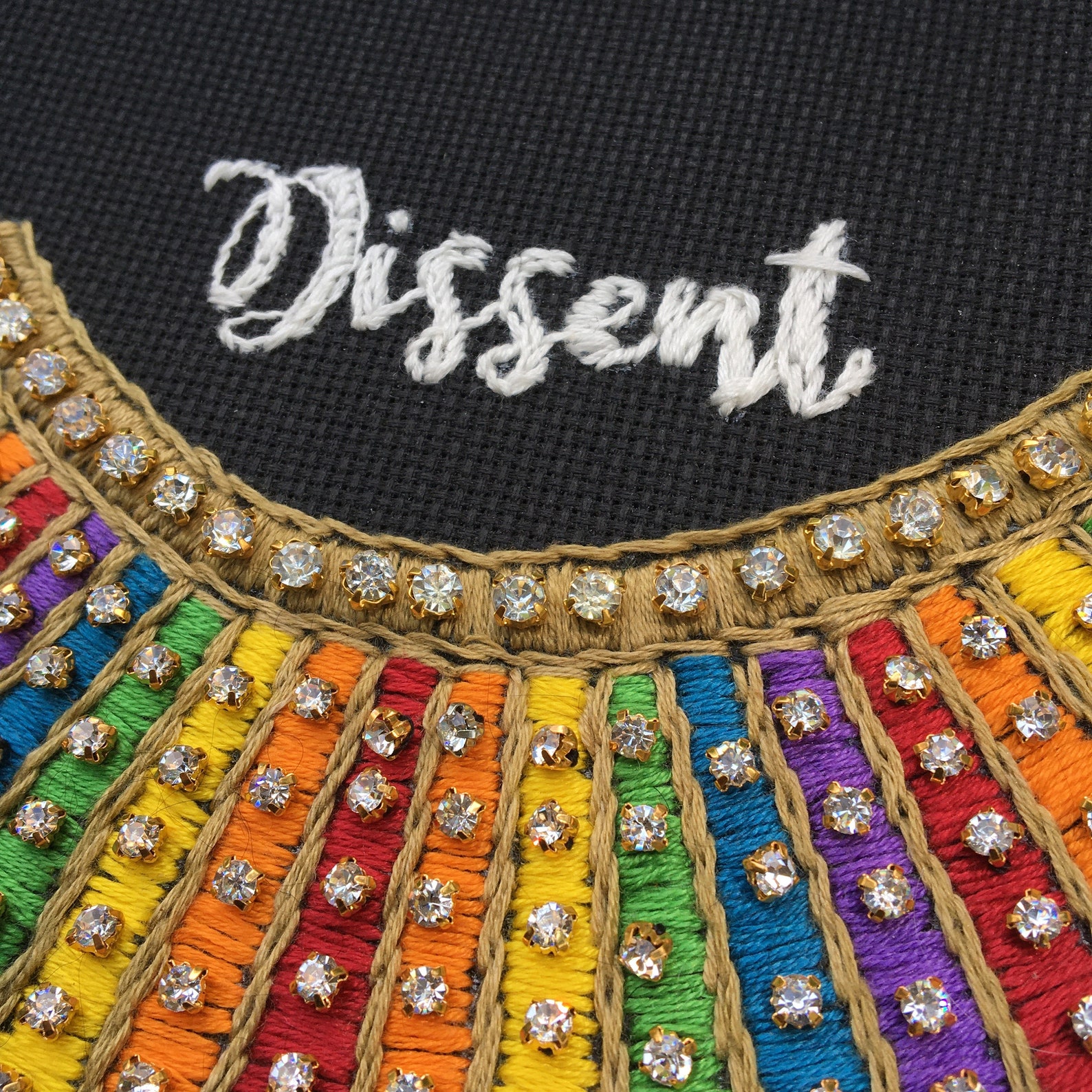 RBG Tribute Ruth Bader Ginsburg Embroidered Cross Stitch Art LGBTQ ...