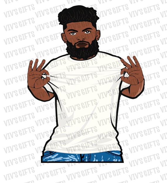 Hombre Negro Afroamericano png Jay / PNG FILE SOLAMENTE | Etsy