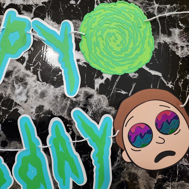 Rick and Morty Birthday Banner - Etsy