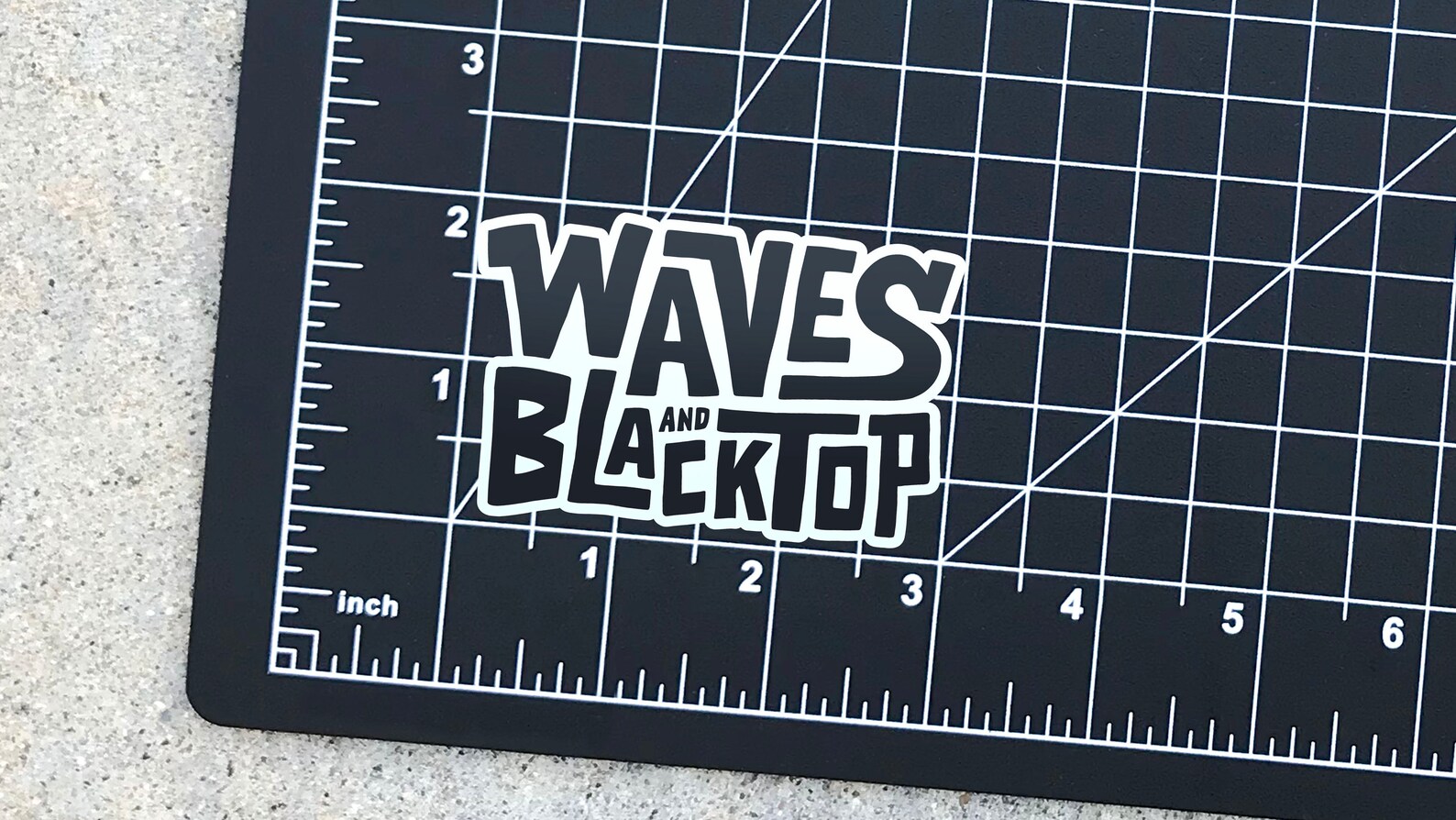 Waves and Blacktop Vinyl Sticker - Etsy