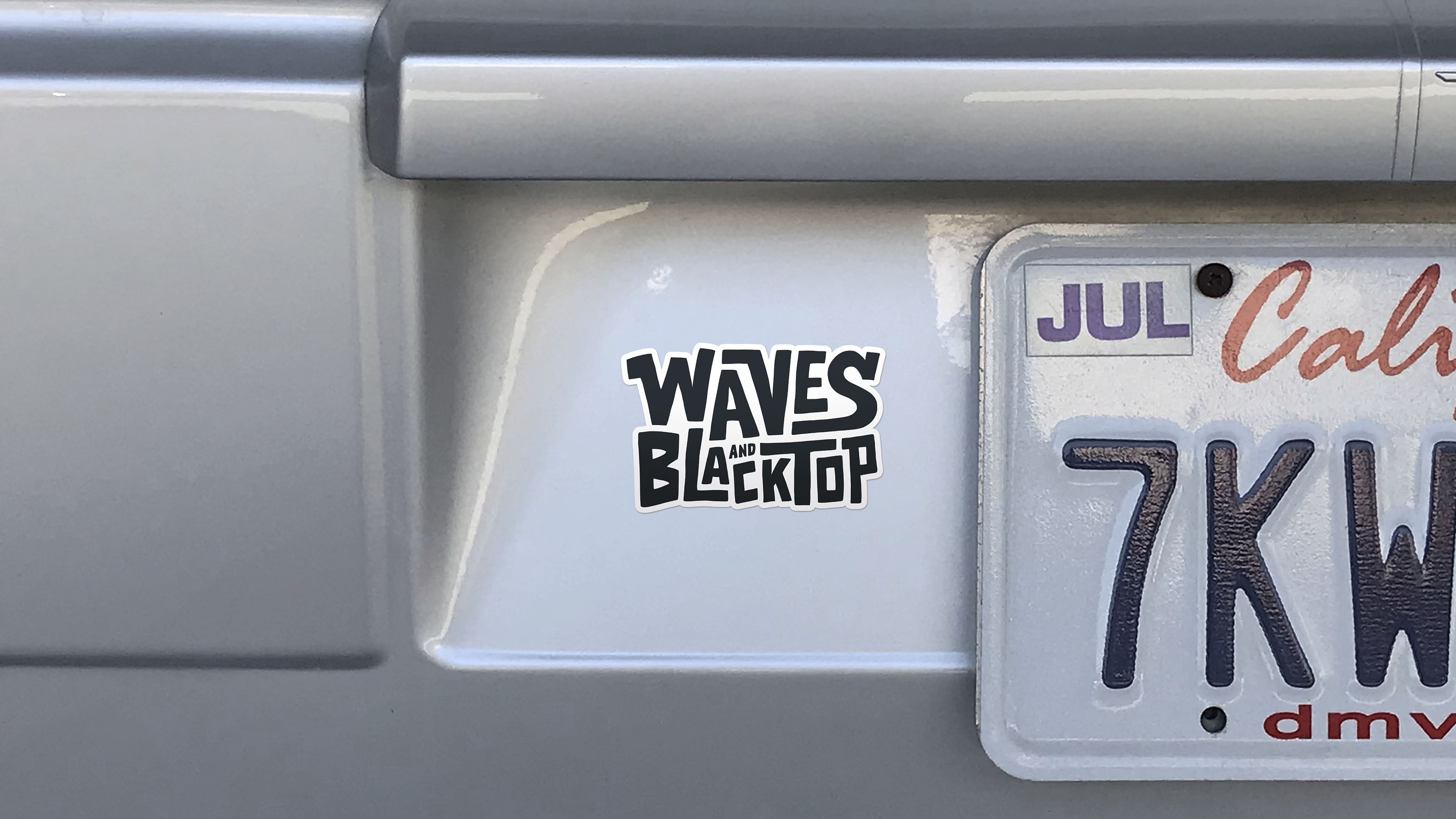 Waves and Blacktop Vinyl Sticker - Etsy