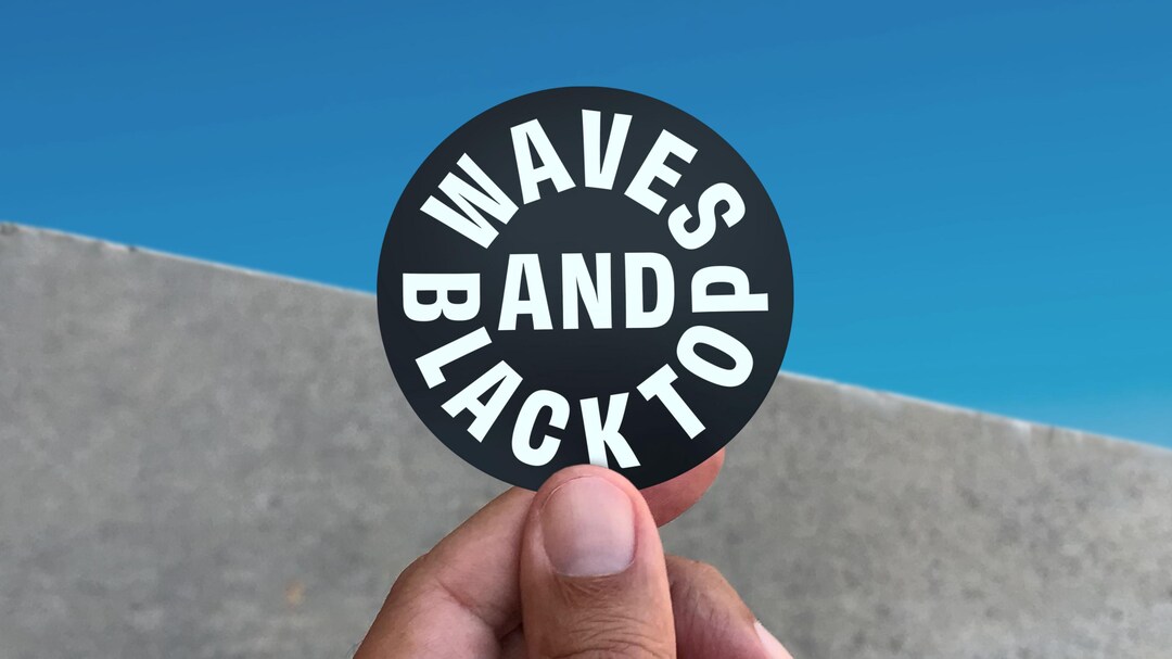 Waves and Blacktop Sticker, Surf Skate Vinyl Decal | Urban Water & Land ...