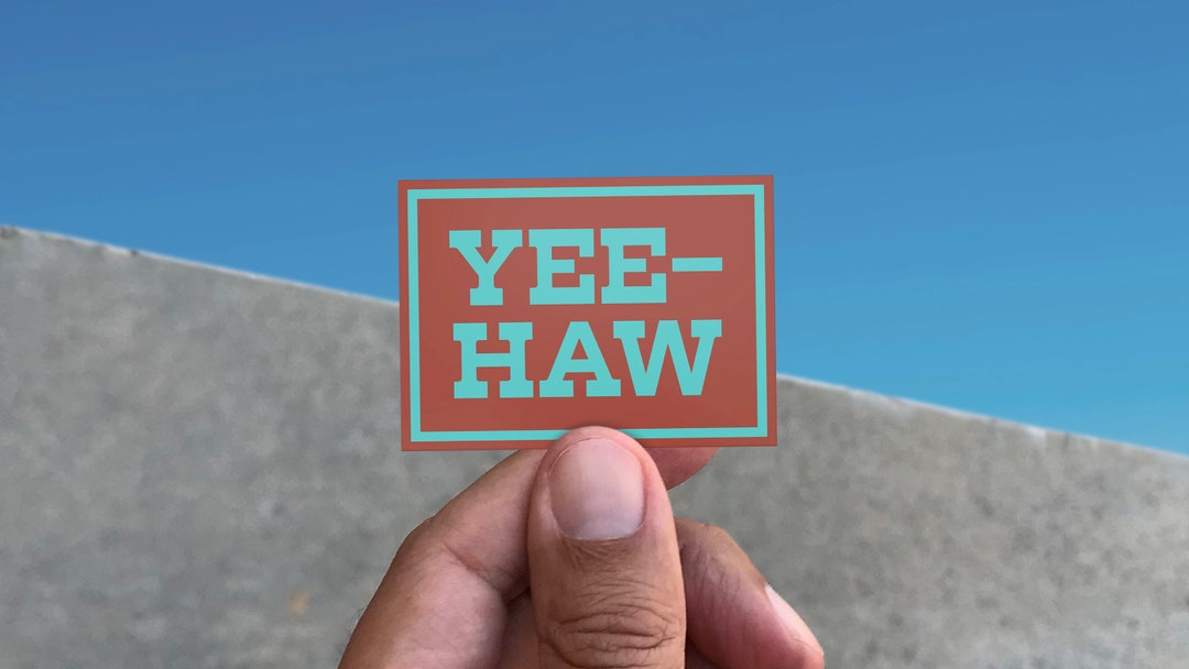 Yee-haw Sticker: Western Cowboy Vinyl Decal - Waterproof - Etsy