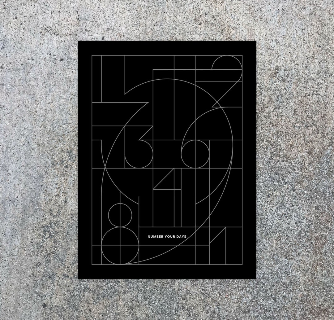 Number Your Days Poster in Art Deco Style - Etsy