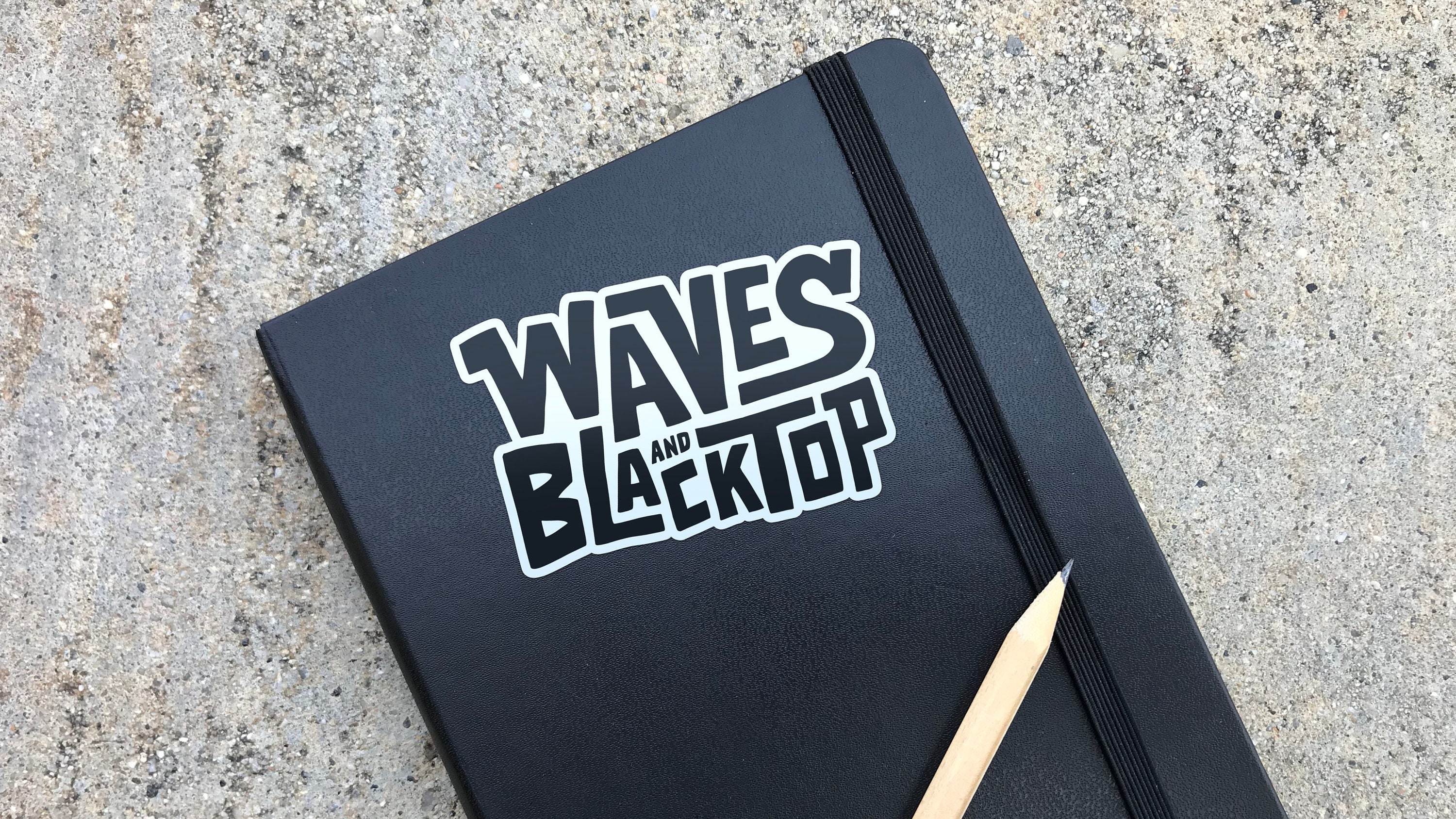 Waves and Blacktop Vinyl Sticker - Etsy