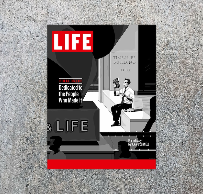 Walter Mitty Life Magazine Cover Art Print: Minimalist Movie Poster ...