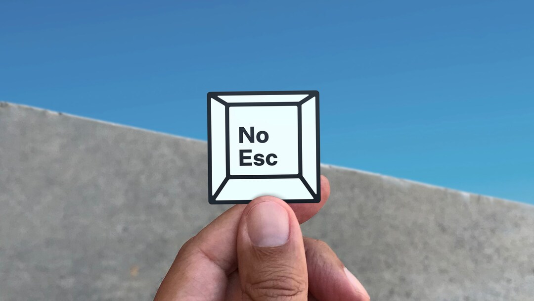 No Escape Sticker: Keyboard Key Vinyl Decal - Dark Tech Humor - Etsy