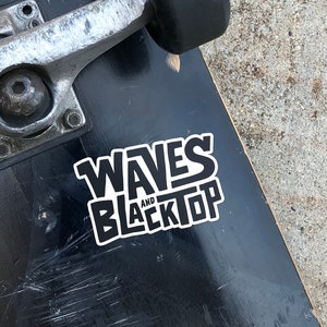 Waves and Blacktop Vinyl Sticker - Etsy