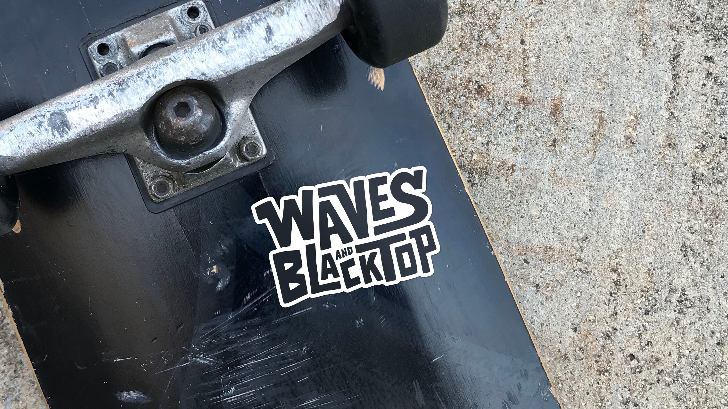 Waves and Blacktop Vinyl Sticker - Etsy