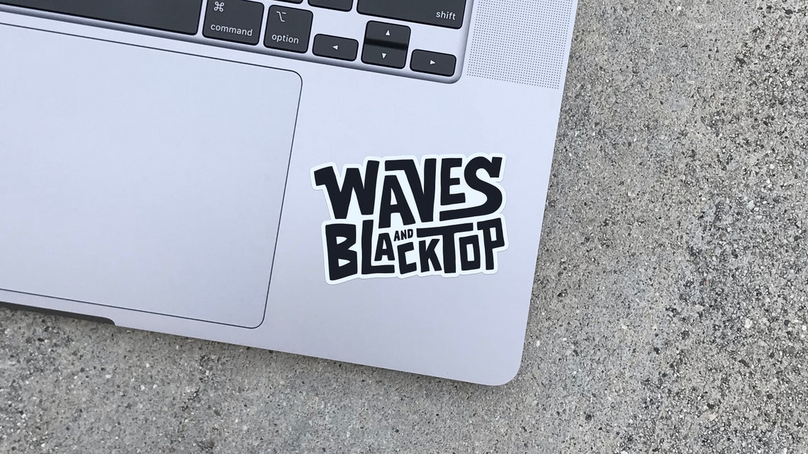 Waves and Blacktop Vinyl Sticker | Etsy