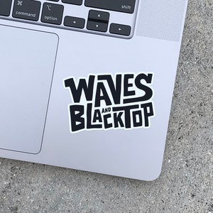Waves and Blacktop Vinyl Sticker - Etsy