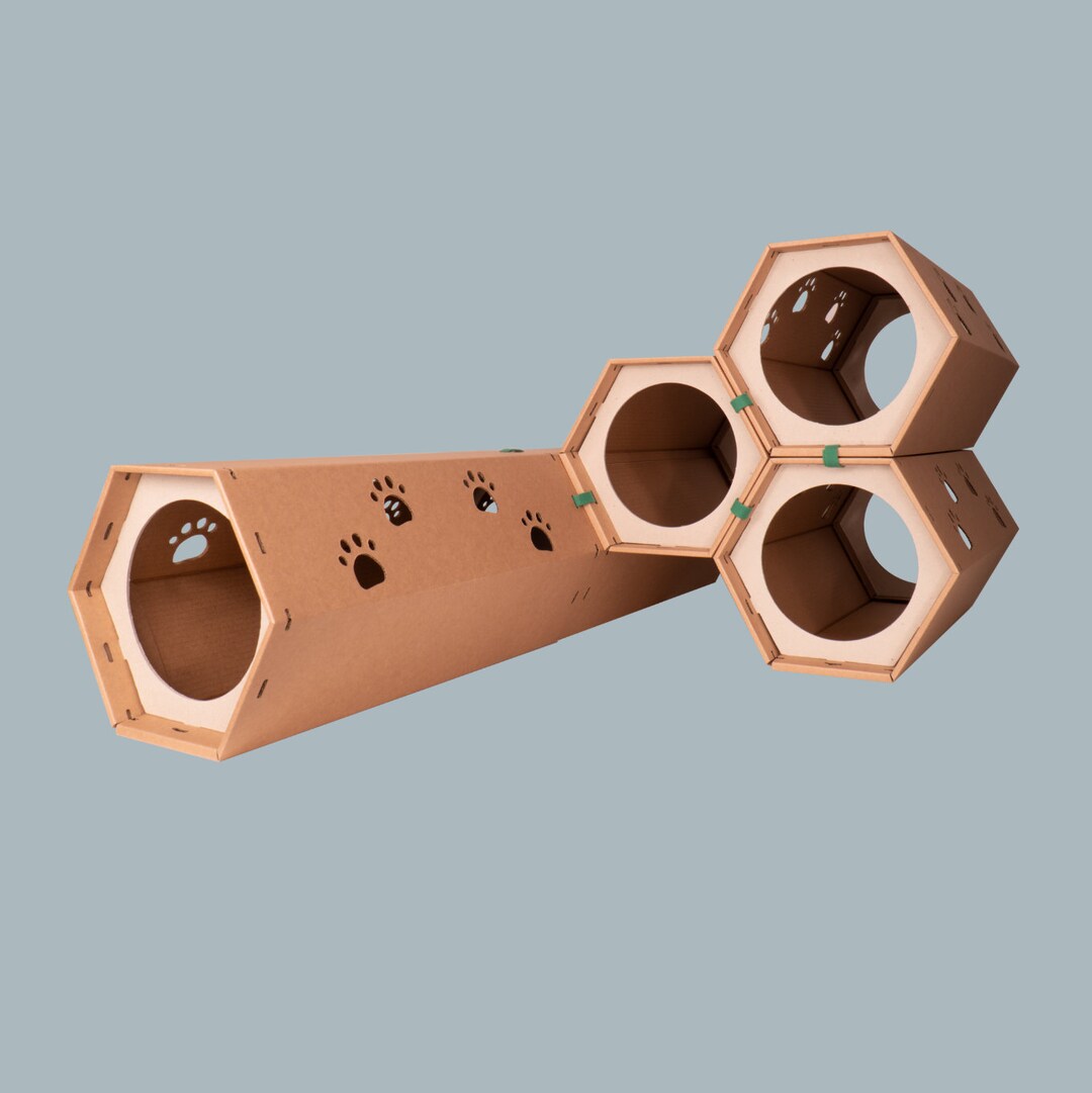 3D Modular Cat Furniture set of 5 Modules, Best Indoor Cardboard Cat ...