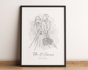 Custom Line Drawing | Etsy