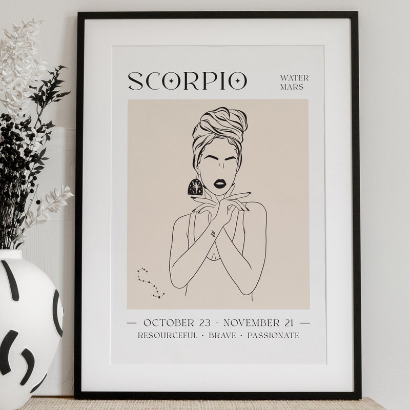 Scorpio Line Art - Etsy