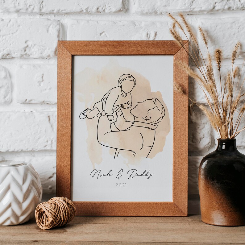 FATHERS DAY GIFT Custom Fathers Day Gift Digital Art Custom - Etsy