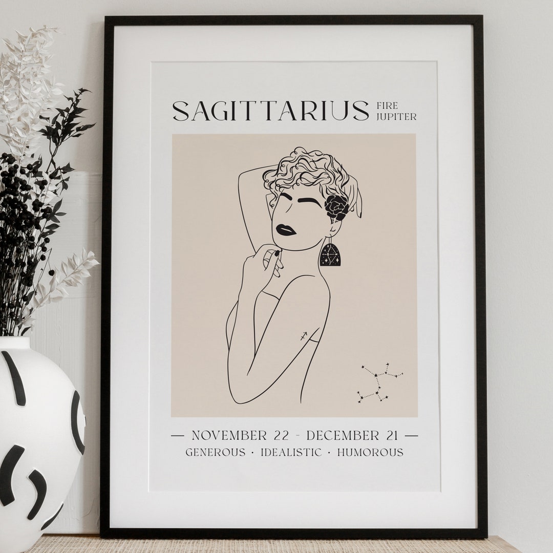 SAGITTARIUS POSTER, Sagittarius Print, Digital Print, Astrological Wall ...