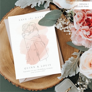SAVE THE DATE, Wedding Invite, Digital Files, Line Art, Printable ...