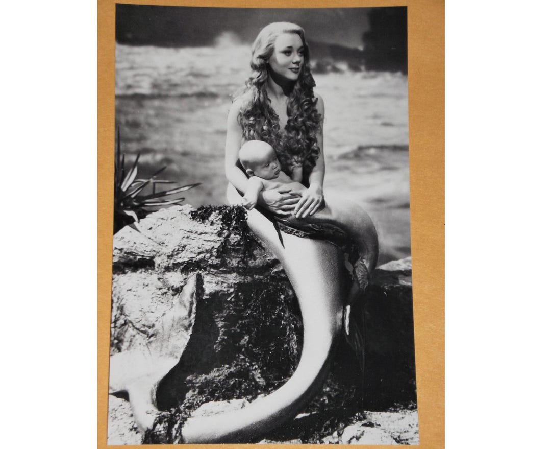 Strange Mermaid 1930's Vintage Photo Mermaid Photo Beautiful Lady ...
