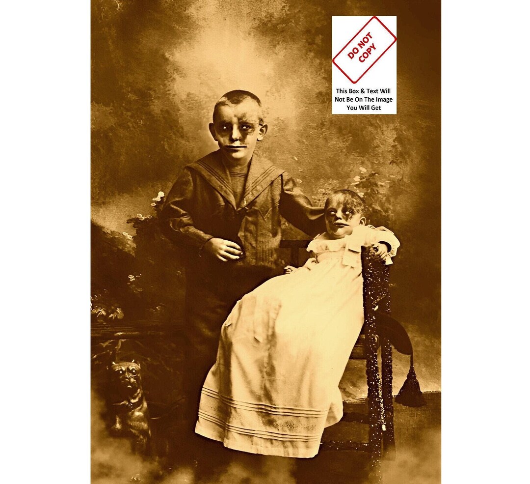 Victorian Post Mortem Vintage Photo Strange Weird Black Eye Children ...