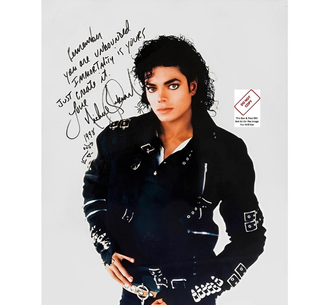 Michael Jackson Autograph Signed Photo Jacko Jacksons Autographed Photo ...