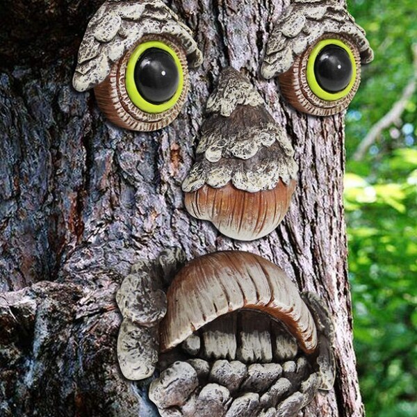 Tree Faces Garden Art - Etsy