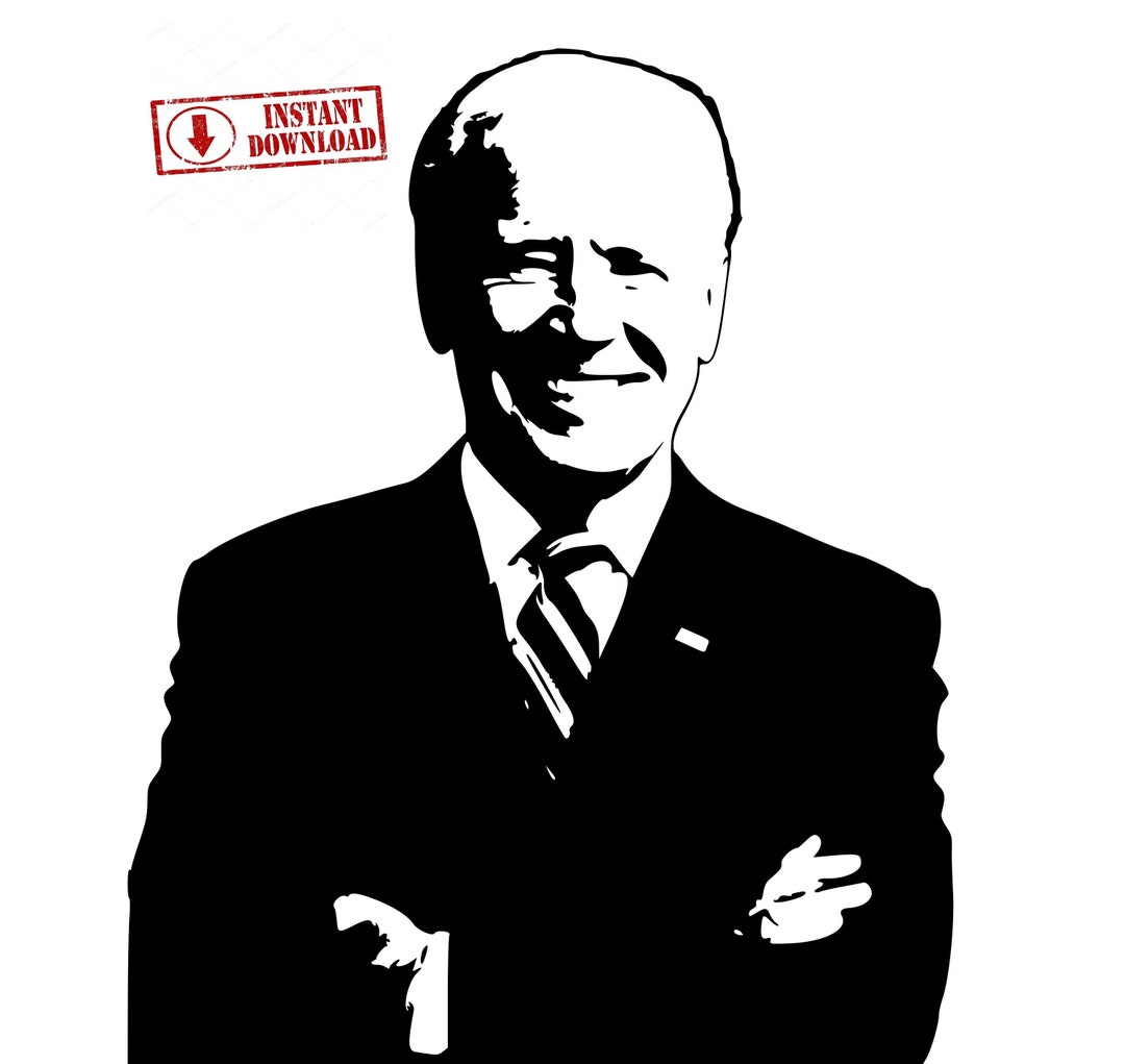 Joe Biden SVG PNG JPG Joe Biden Vector Joe Biden Silhouette Joe Biden ...