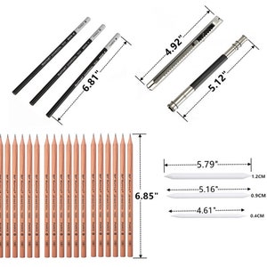 Professional Drawing Pencil Kit Set 29 Pcs Sketch Pencil Set Charcoal ...
