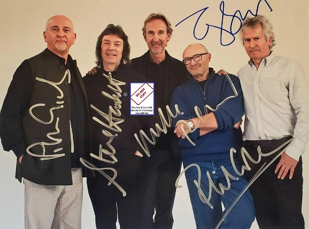 Genesis Signed Autograph Photo Autographed Photo Phil Collins Peter ...