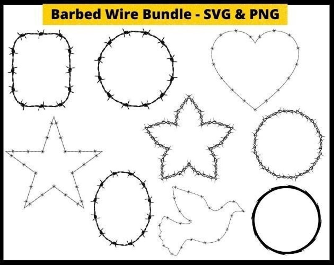 Wire Svg, Barbed Wire SVG, Sign Svg, Barbed Svg, Heart Frame Bundle ...