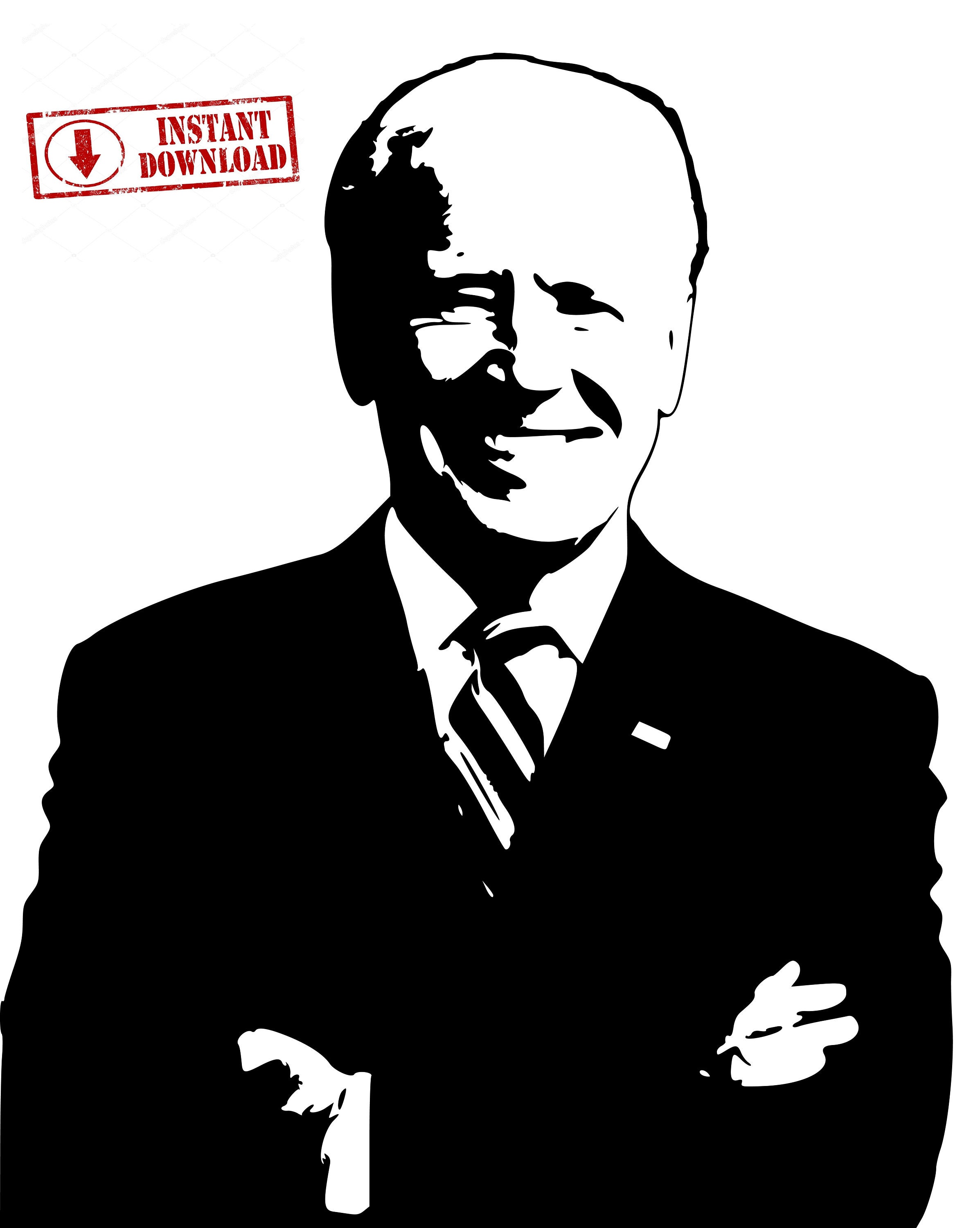 Joe Biden SVG PNG JPG Joe Biden Vector Joe Biden Silhouette - Etsy UK
