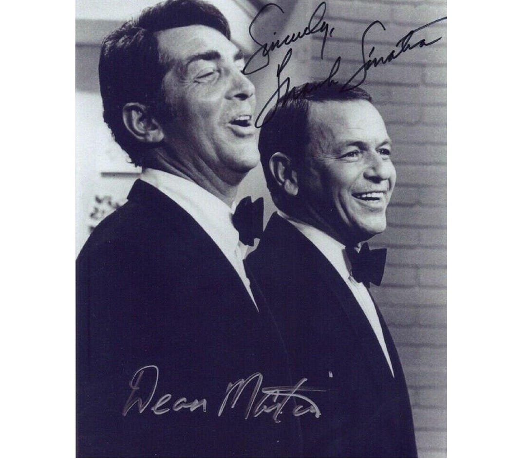 Frank Sinatra Dean Martin Autograph Signed Photo Autographed Photo ...