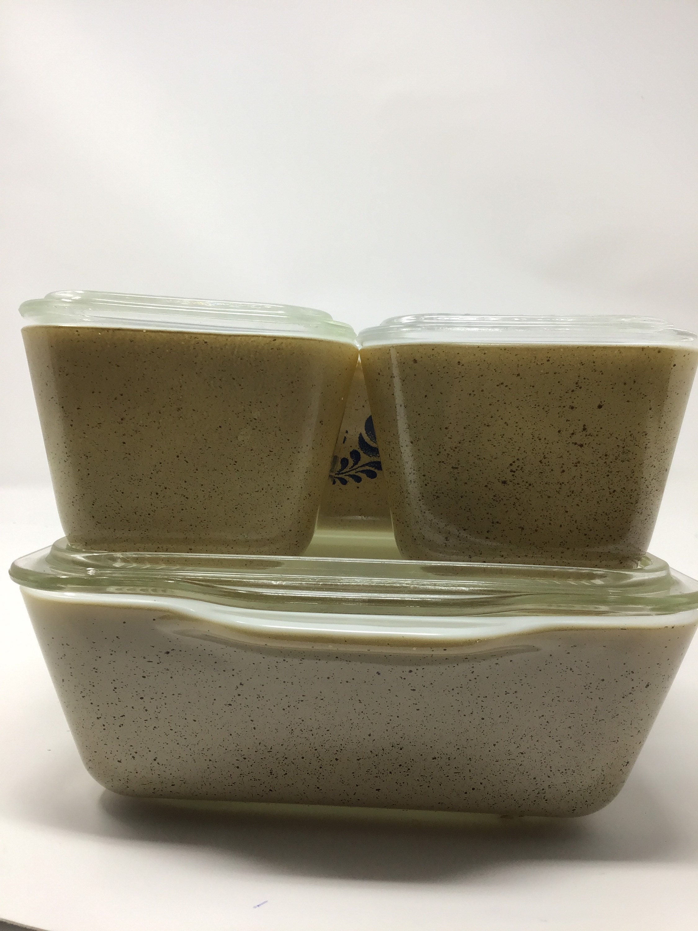 Vintage 1976 Pyrex Homestead Blue Pattern Set of 4 | Etsy