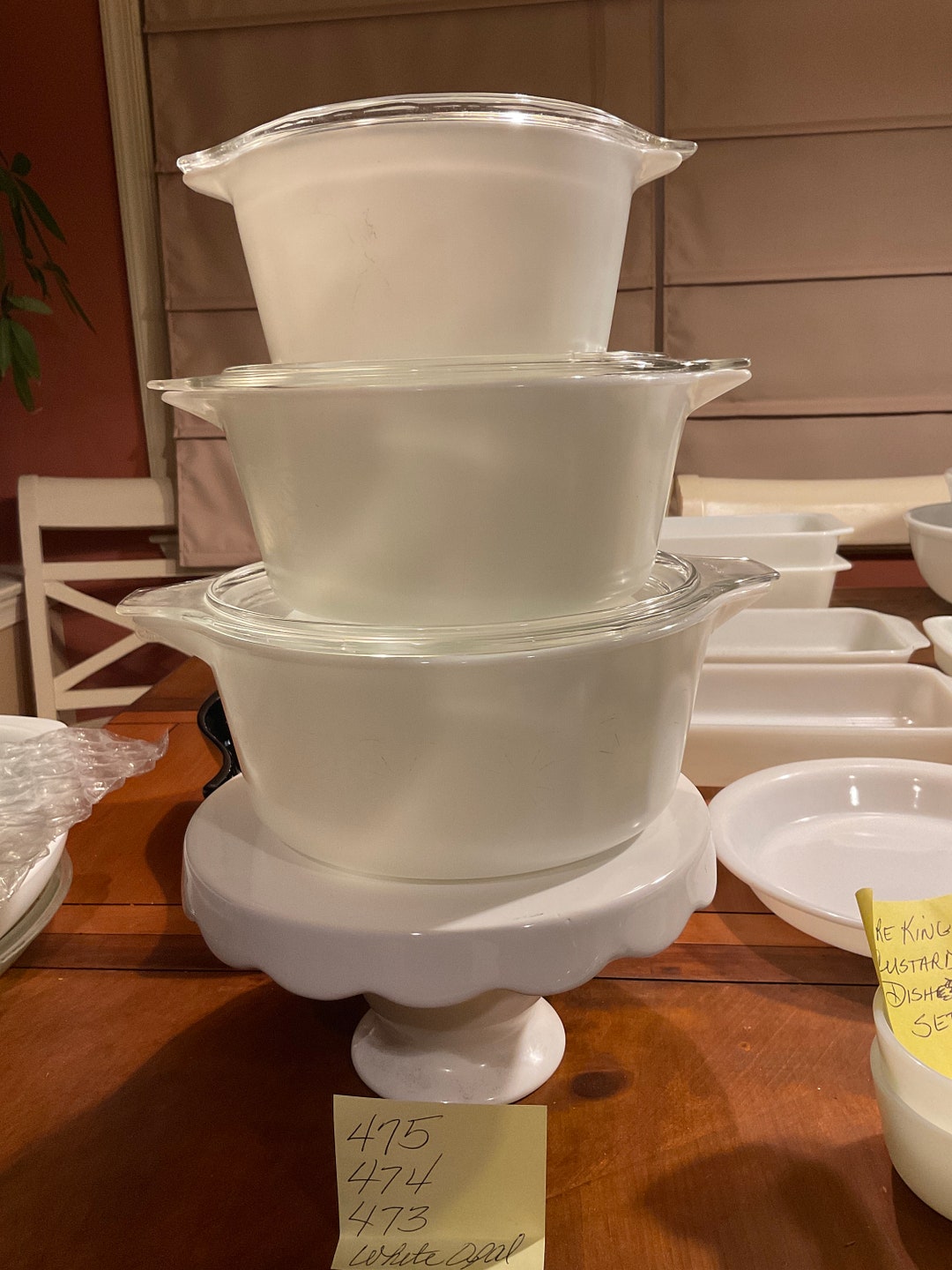 Vintage Pyrex Black and White Bowls See Description for Details - Etsy