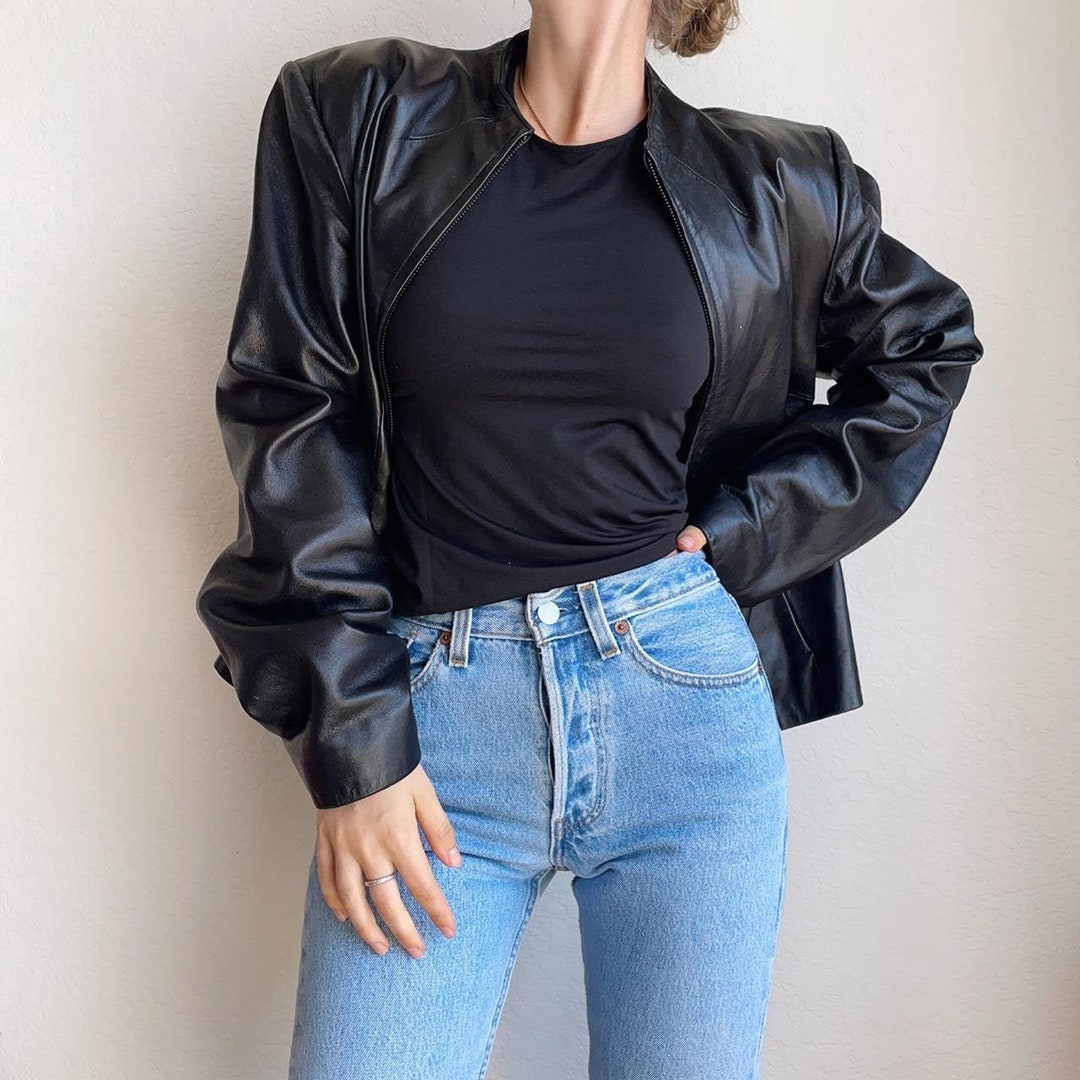 Vintage Leather Jacket - Etsy