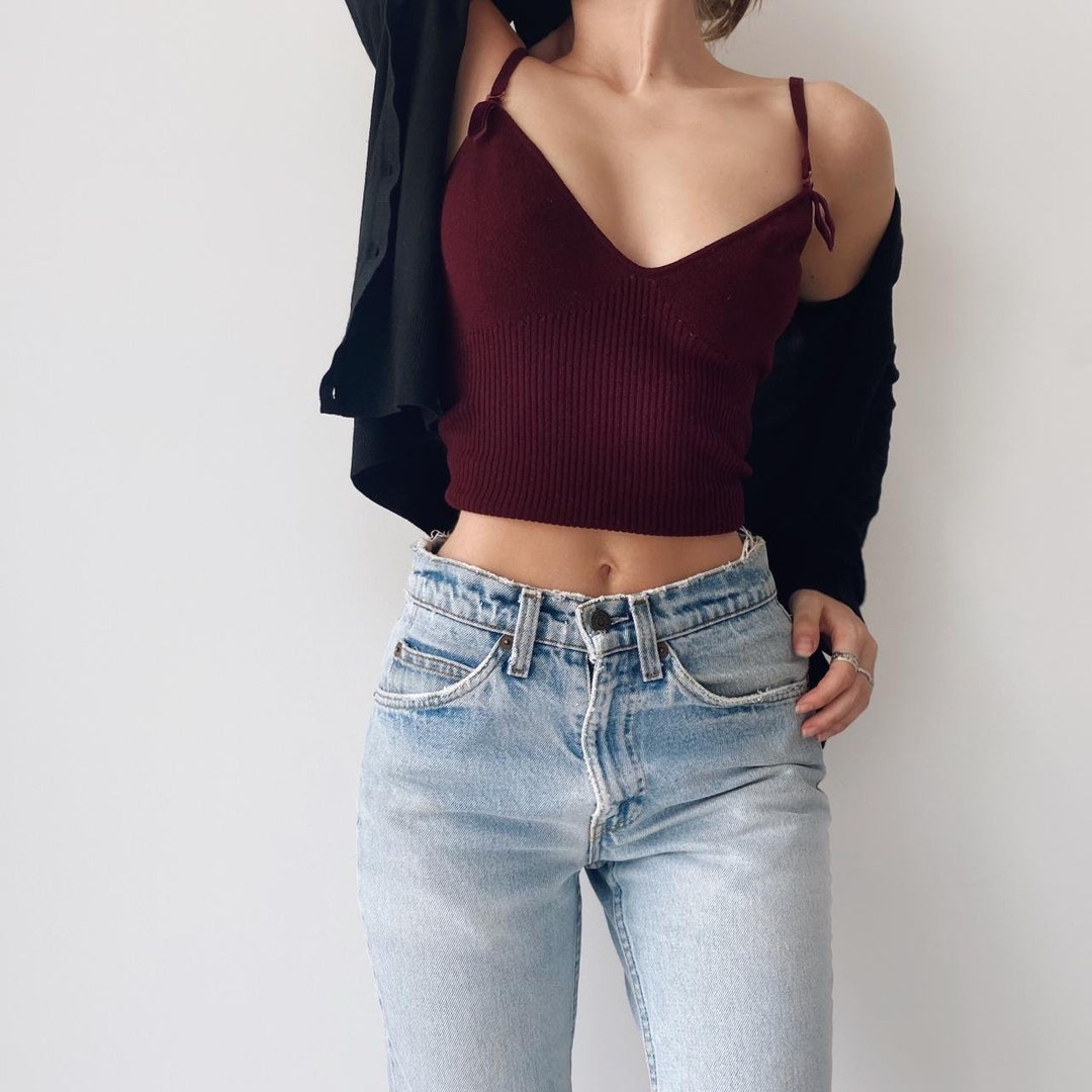 Vintage Maroon Dolce and Gabbana Cami - Etsy