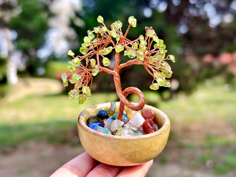 Natural Crystal Lucky Tree, Tree of Life, Desk Decor, Car Ornament ...