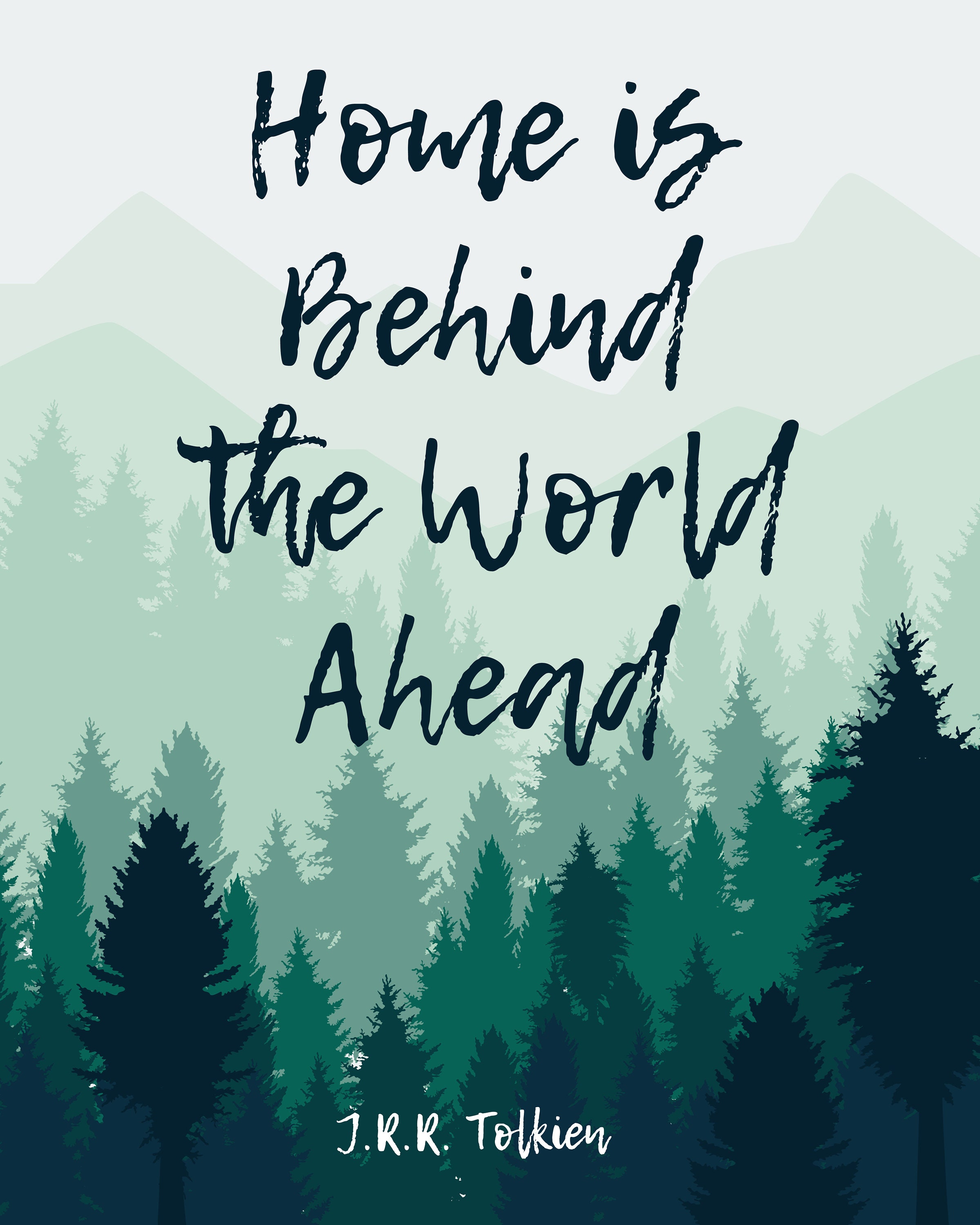 Home is Behind the World Ahead Printable 16 X 20 - Etsy