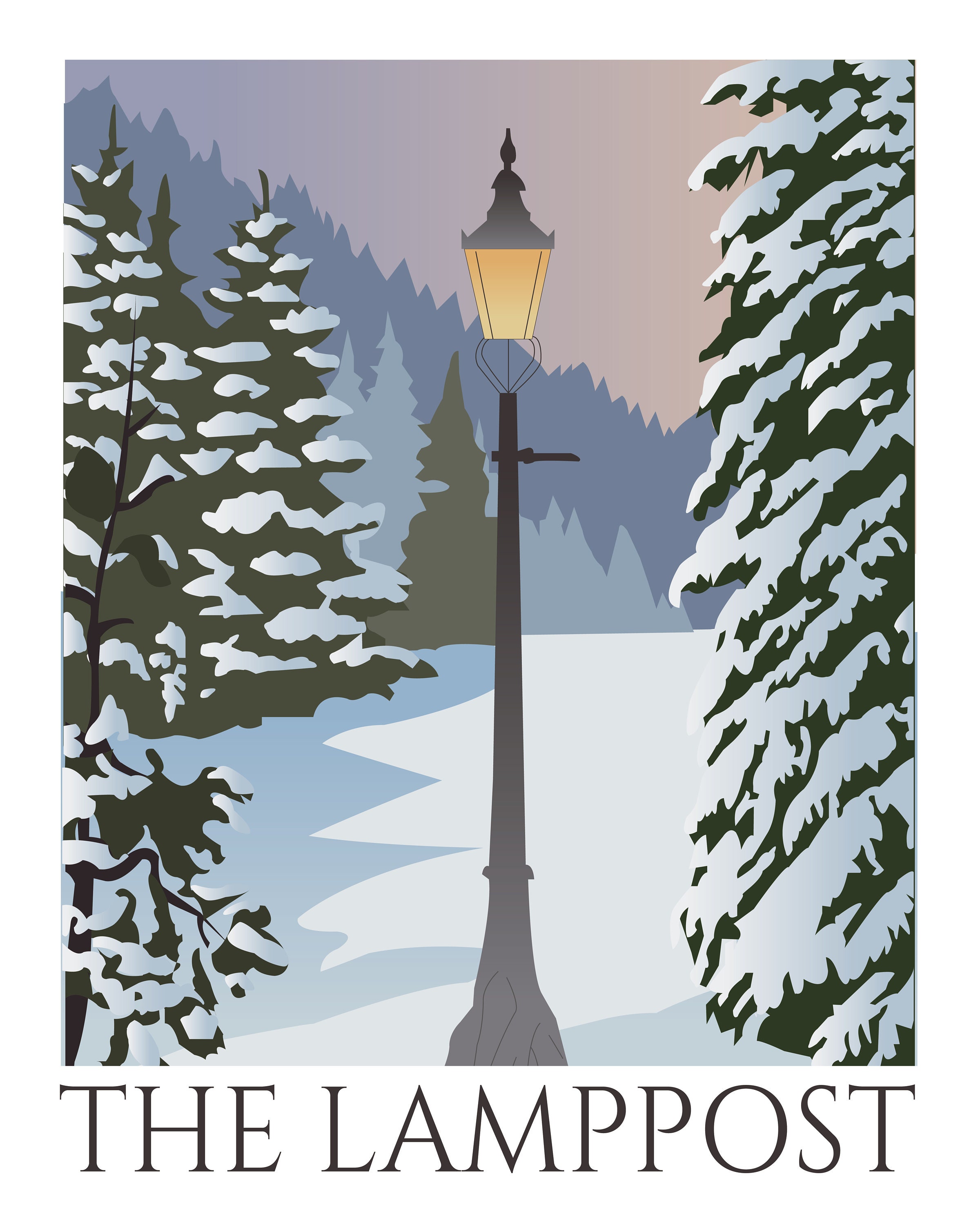 Lamppost Travel Poster - 16 X 20 - Etsy